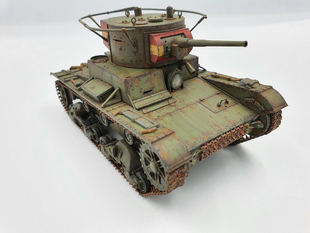 Zvezda Spanish T-26 1/35 assembled model kit, Hobbies & Toys, Toys & Games on Carousell