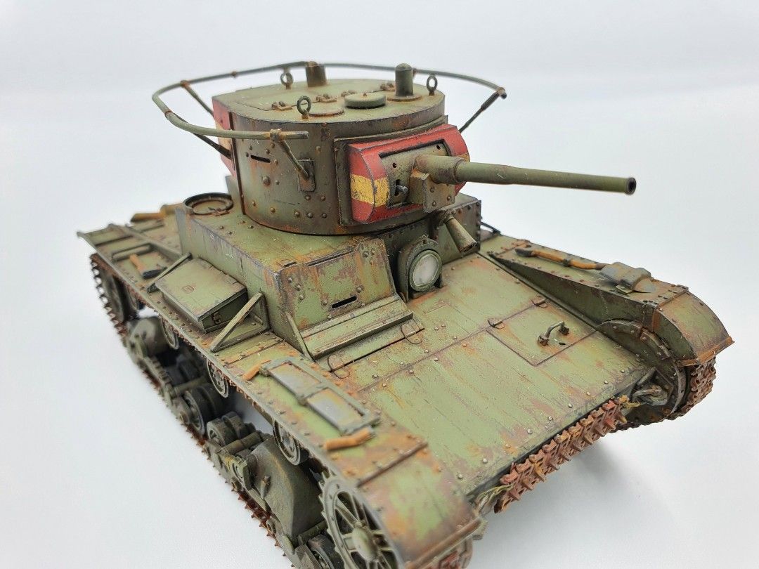 Zvezda Spanish T-26 1/35 assembled model kit, Hobbies & Toys, Toys ...
