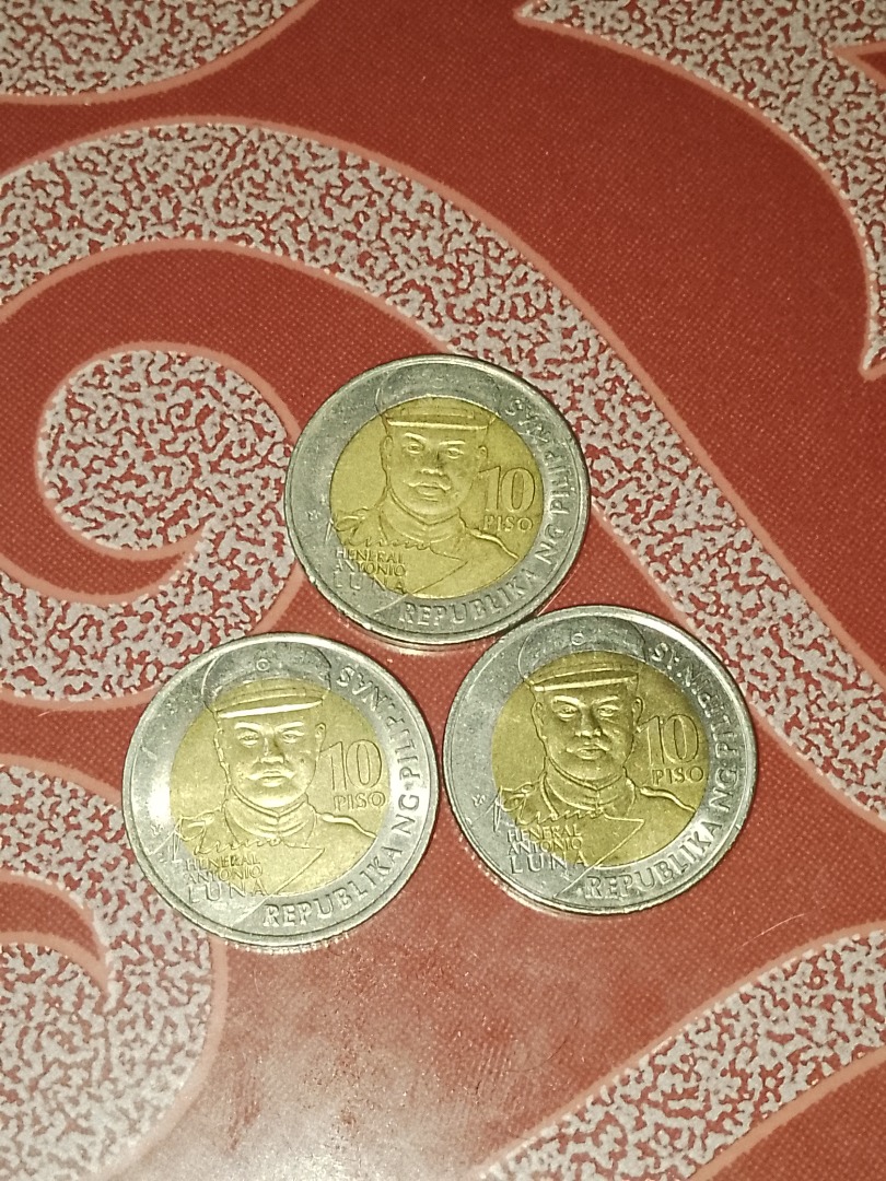 10 PESO COIN HENERAL LUNA, Hobbies & Toys, Memorabilia & Collectibles ...