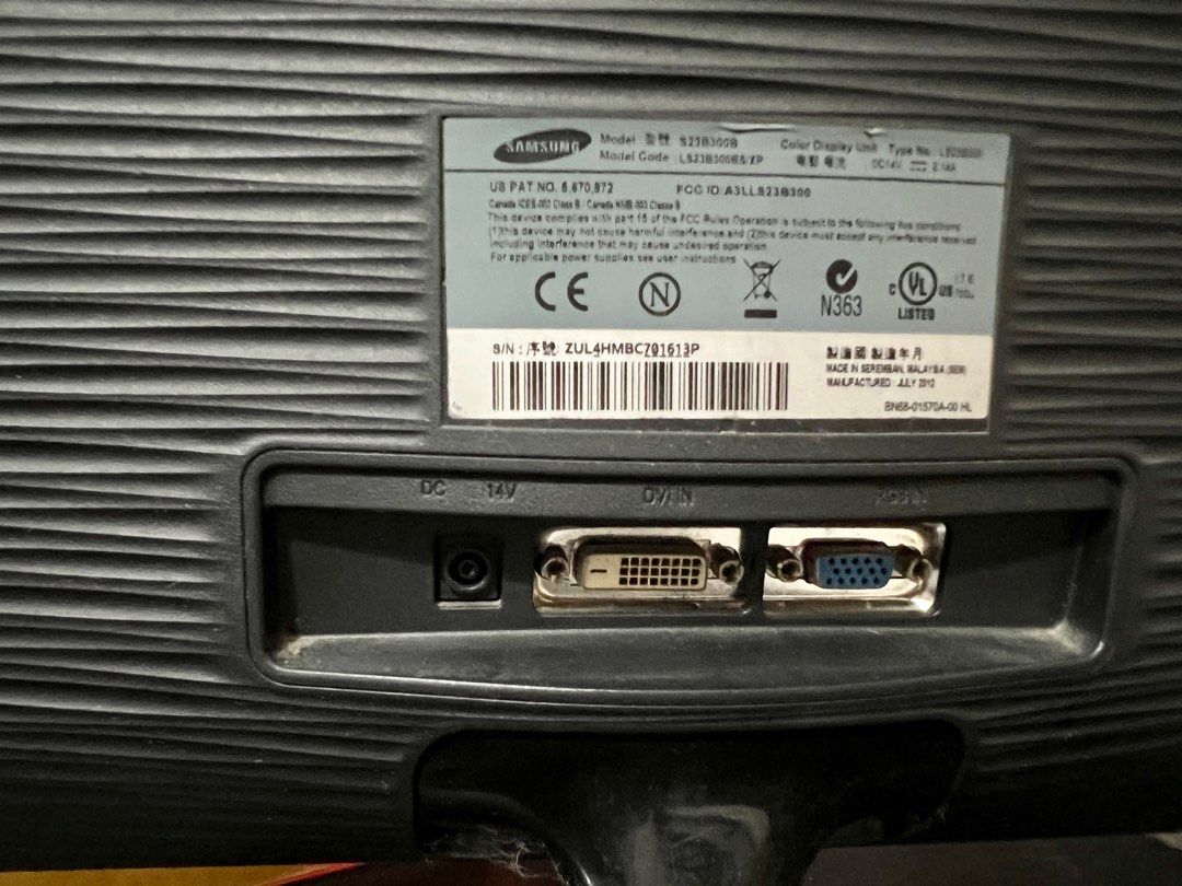 24 inches Samsung PC Monitor SyncMaster S23B300, Computers & Tech ...