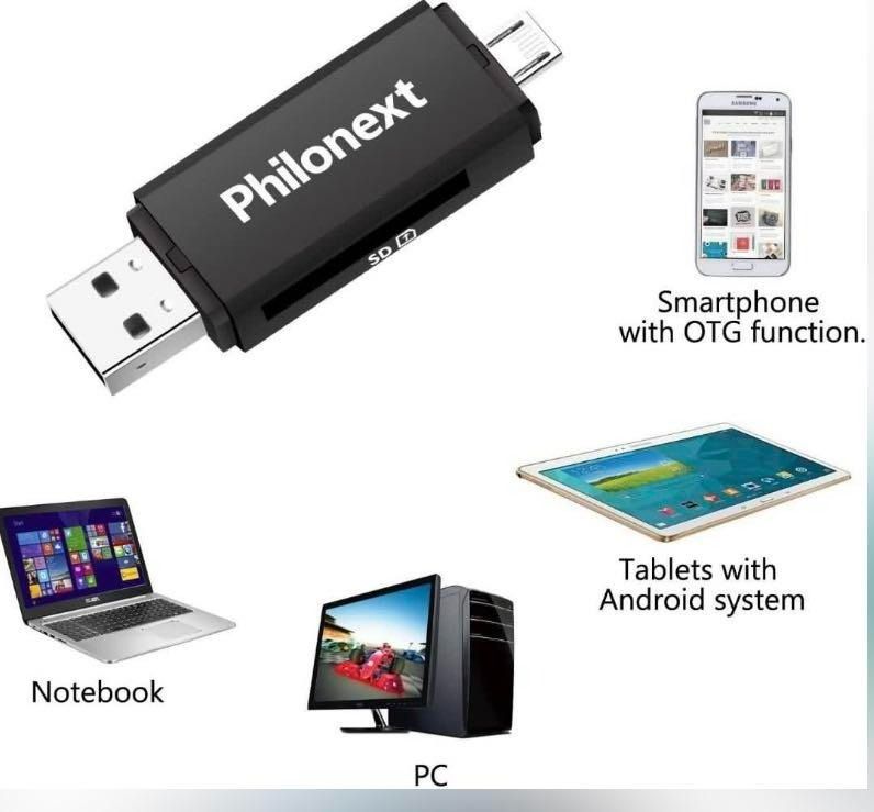 3149) PHILONEXT MEMORY CARD READER, SD/MICRO SD CARD READER AND MICRO ...