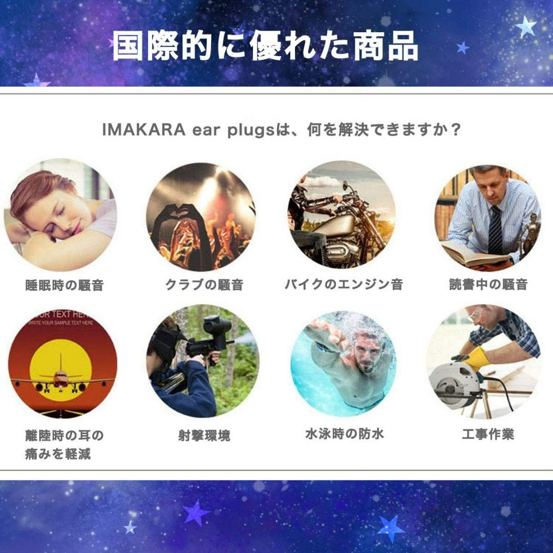 3522) EAR PLUGS, EAR STOPPERS, PORTABLE, BUSINESS TRIPS, NOISE, SLEEP ...