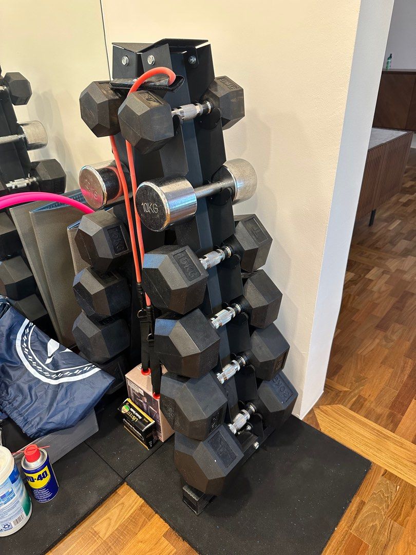 5kg-30kg Weight Set with Rack, Sports Equipment, Exercise & Fitness ...