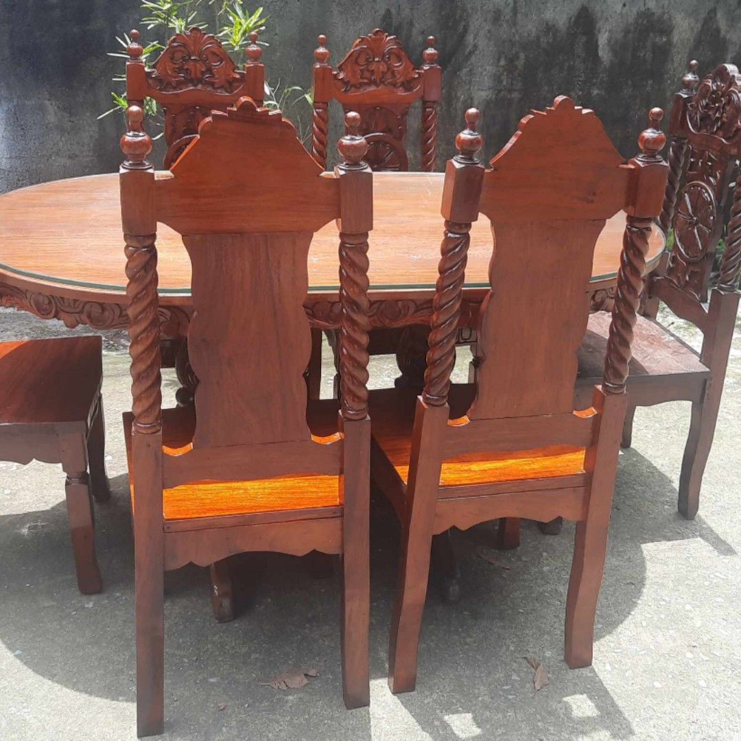 6 Seater Narra Dining Set on Carousell