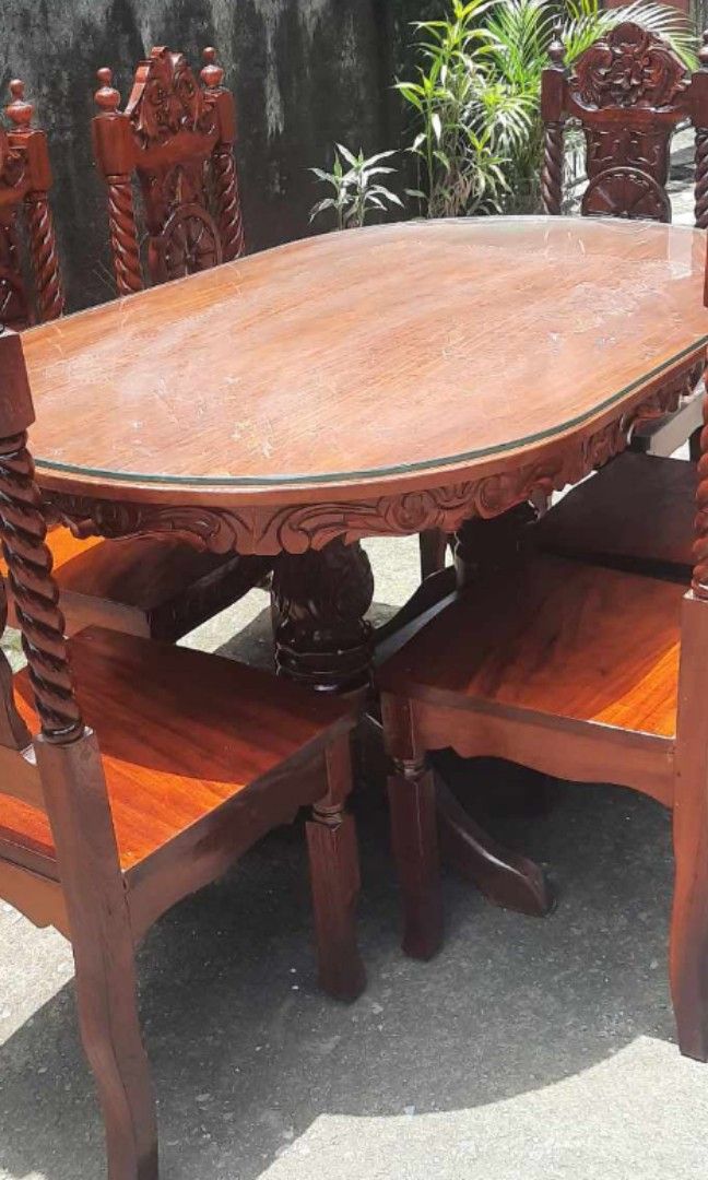 6 Seater Narra Dining Set on Carousell