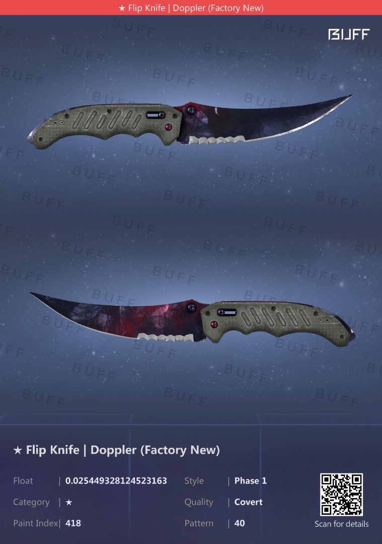 Flip Knife | Doppler (Phase 1) CSGO, Video Gaming, Gaming Accessories ...