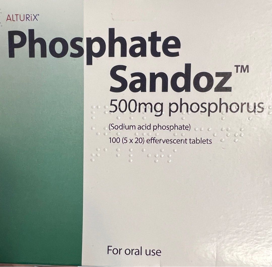 磷質 補充劑，Phosphorus Supplements， Phosphate Sandoz 500mg phosphorus ...