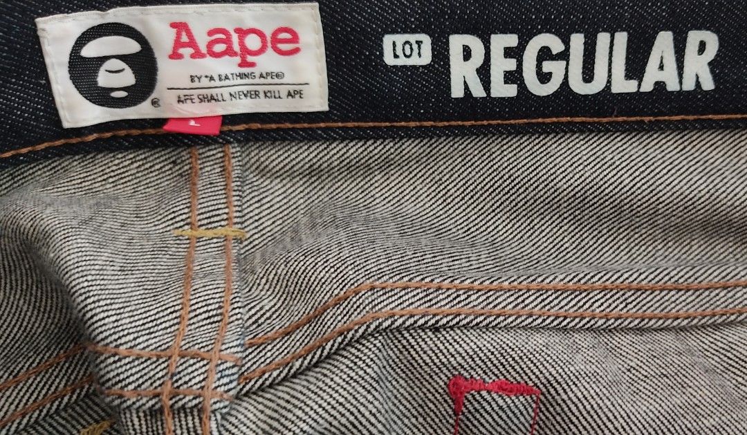 Aape By A Bathing Ape selvedge jeans on Carousell