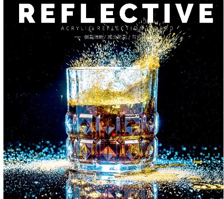 Acrylic Reflective Board. 30cm/40cm Black / White Colour. Can use as ...