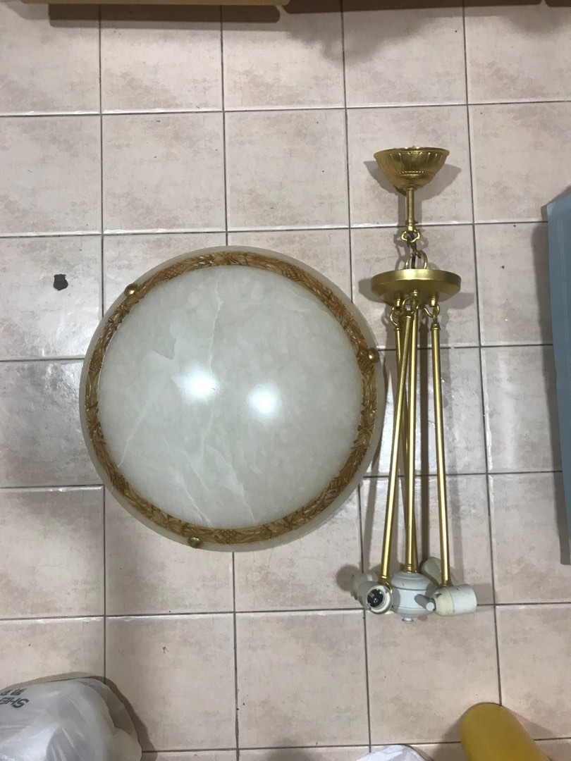 Alabaster Ceiling light, Furniture & Home Living, Lighting & Fans ...