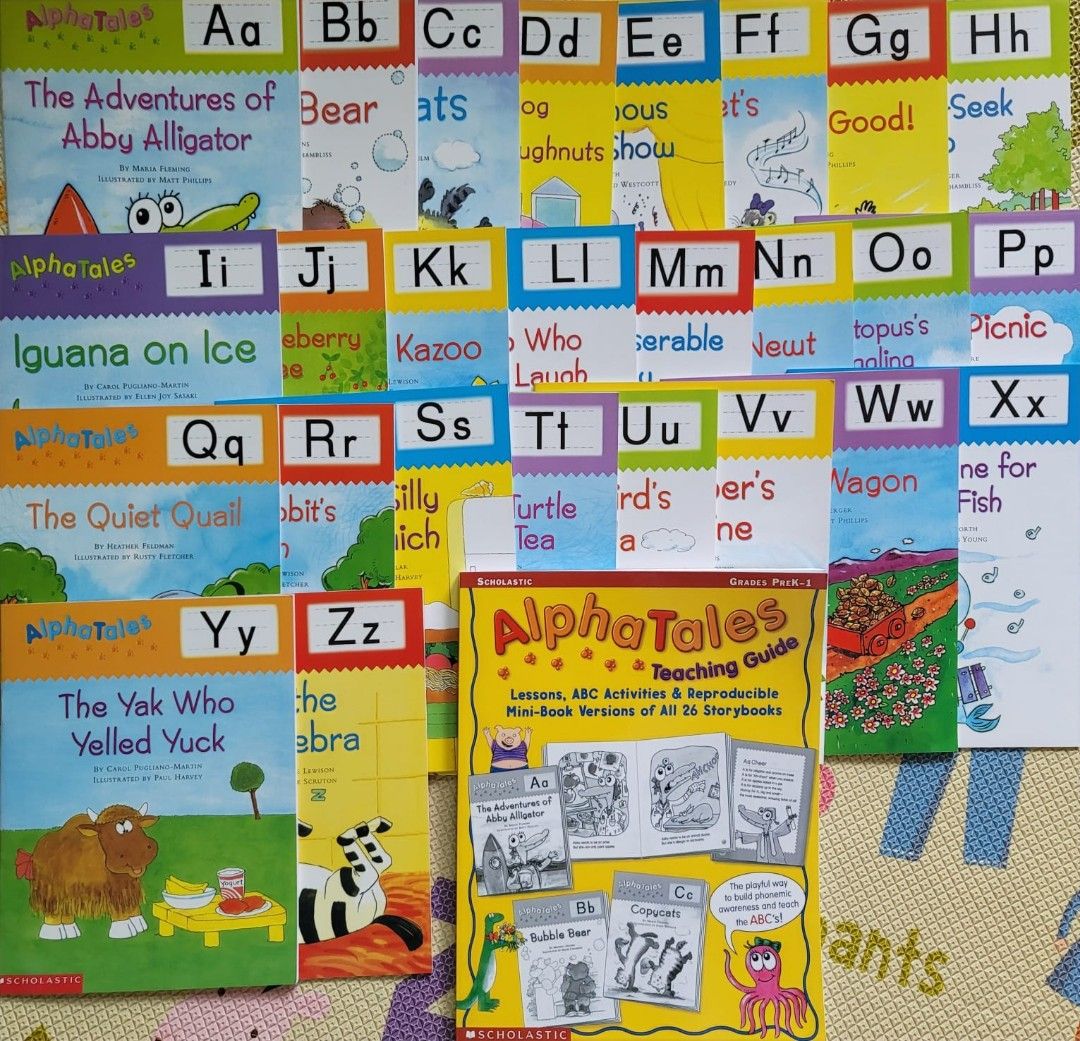 Alphatales A-Z with teaching guide, 興趣及遊戲, 書本 & 文具, 小朋友書 - Carousell