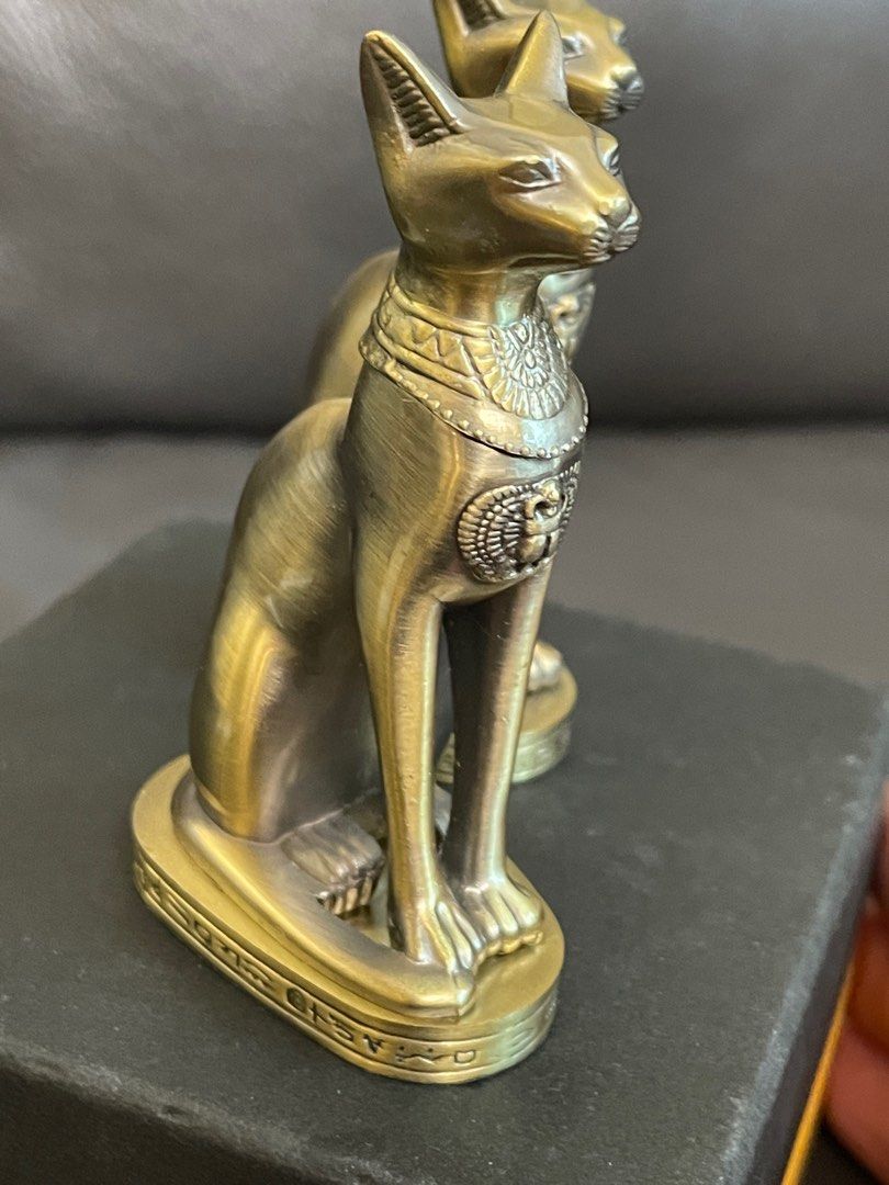 古埃及猫神雕像雕塑Ancient Egyptian Cat God Statue Sculpture, Bronze Egyptian God ...