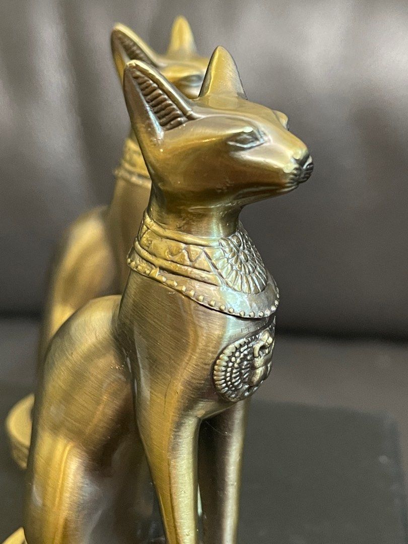 古埃及猫神雕像雕塑Ancient Egyptian Cat God Statue Sculpture, Bronze Egyptian God ...