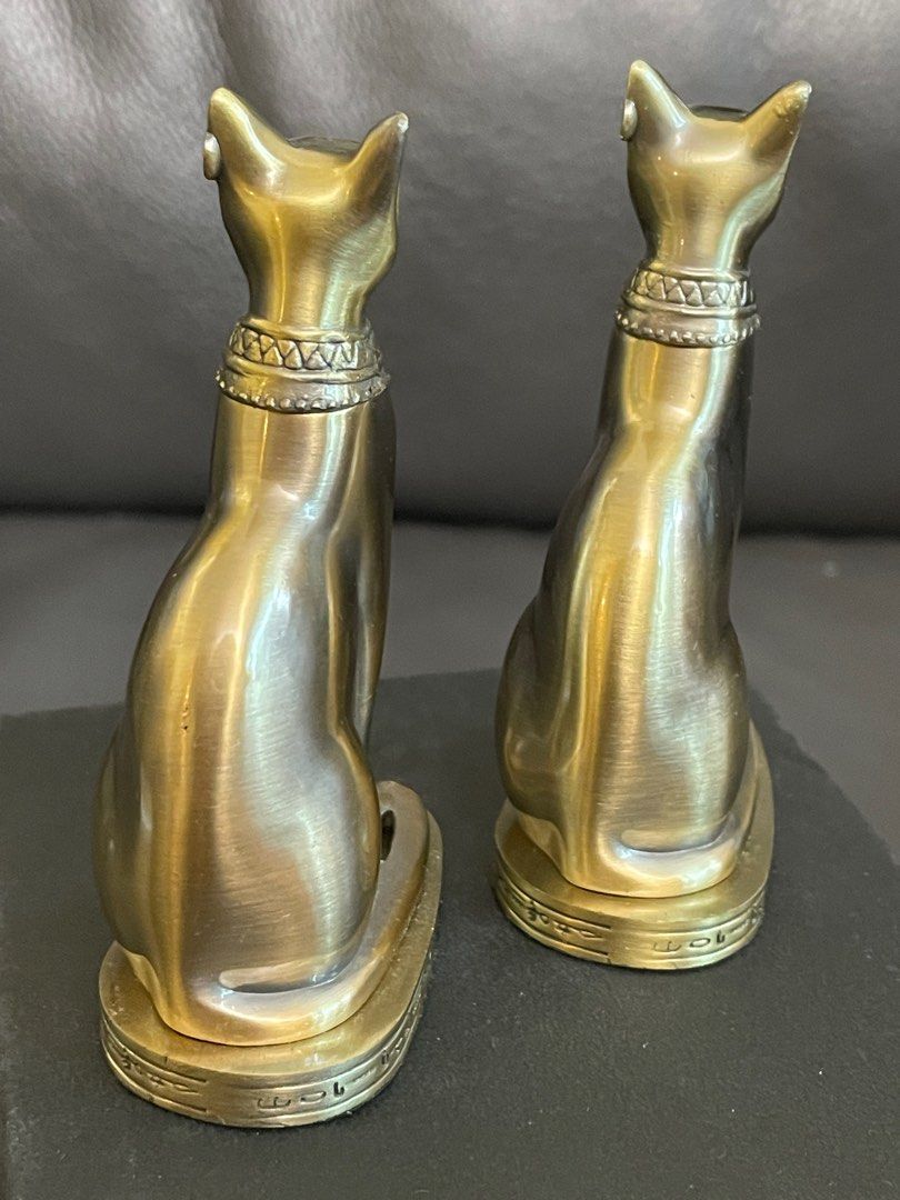 古埃及猫神雕像雕塑Ancient Egyptian Cat God Statue Sculpture, Bronze Egyptian God ...