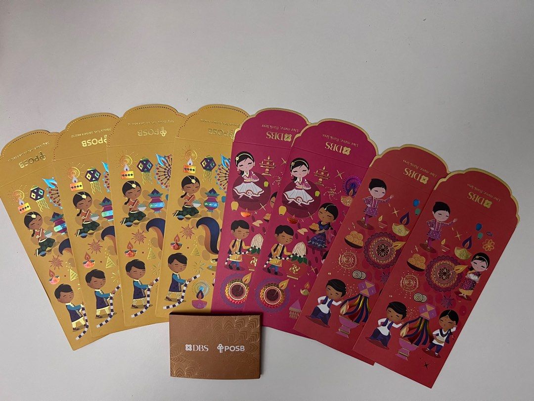 Angpow Deepavali DBS POSB bank Singapore for 8pcs, Hobbies & Toys ...