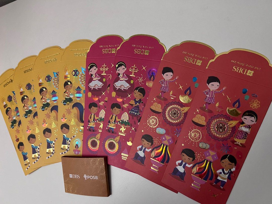 Angpow Deepavali DBS POSB bank Singapore for 8pcs, Everything Else ...