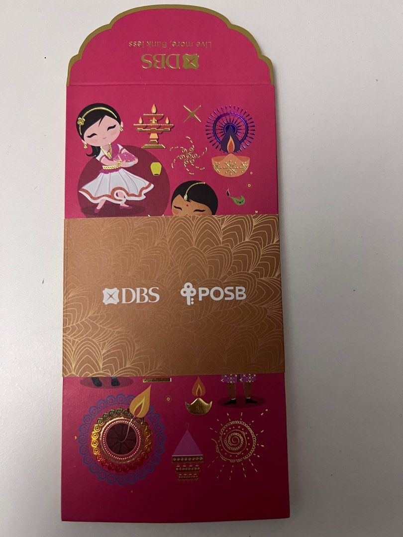 Angpow Deepavali DBS POSB bank Singapore for 8pcs, Hobbies & Toys ...