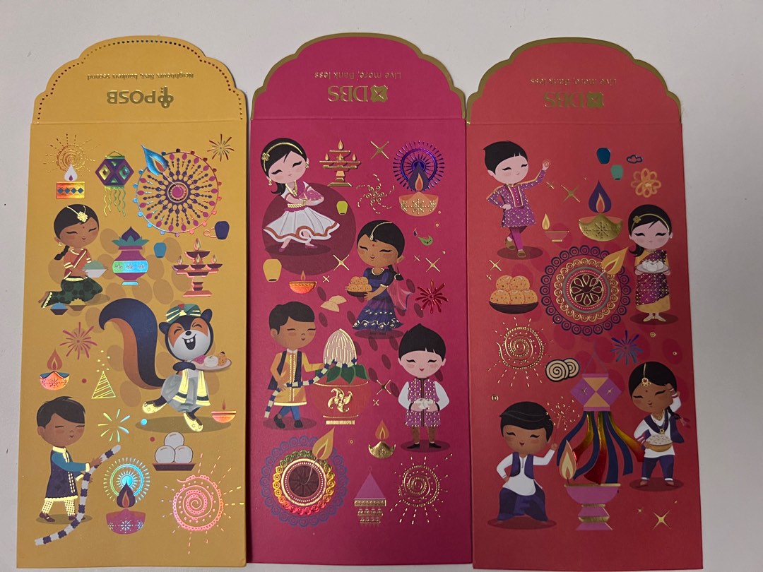Angpow Deepavali DBS POSB bank Singapore for 8pcs, Hobbies & Toys ...