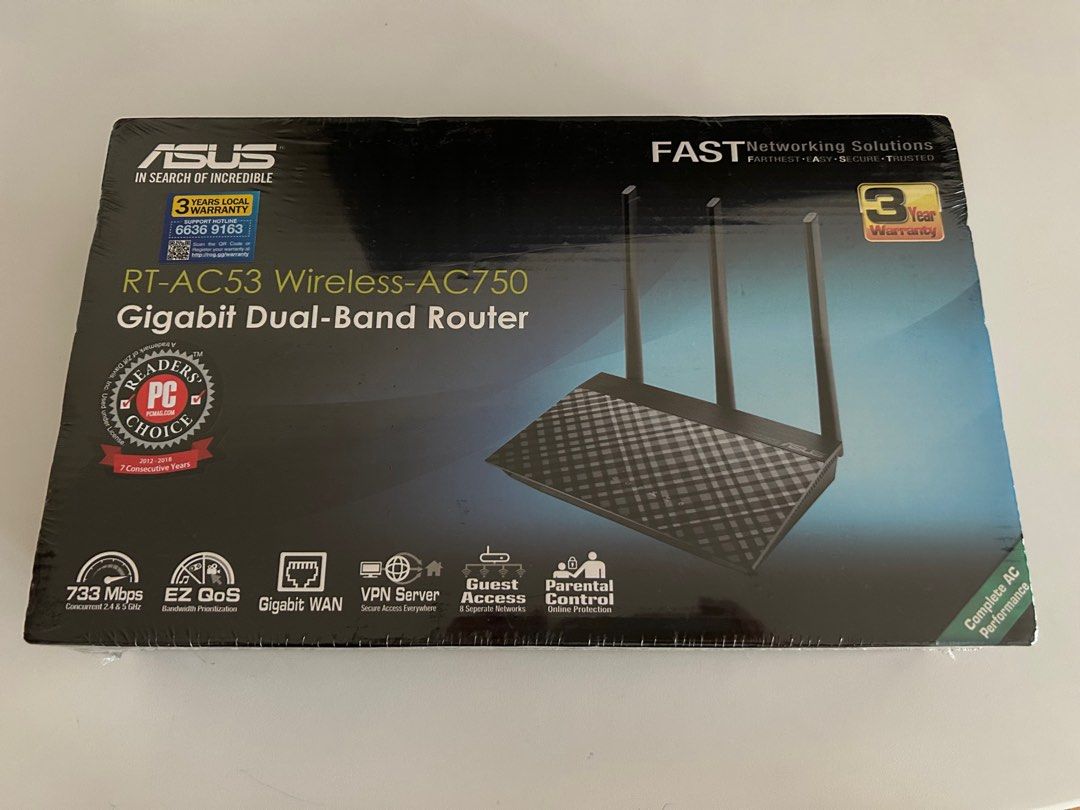 ASUS RT-AC53 Wireless -AC750, Computers & Tech, Parts & Accessories ...