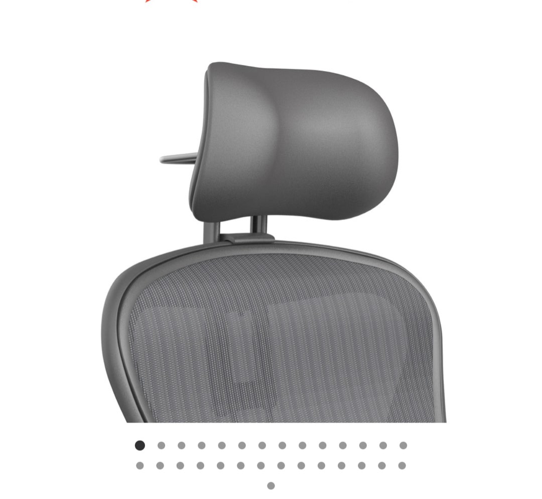 Atlas cushion headrest for Herman Miller Aeron, Furniture & Home Living ...