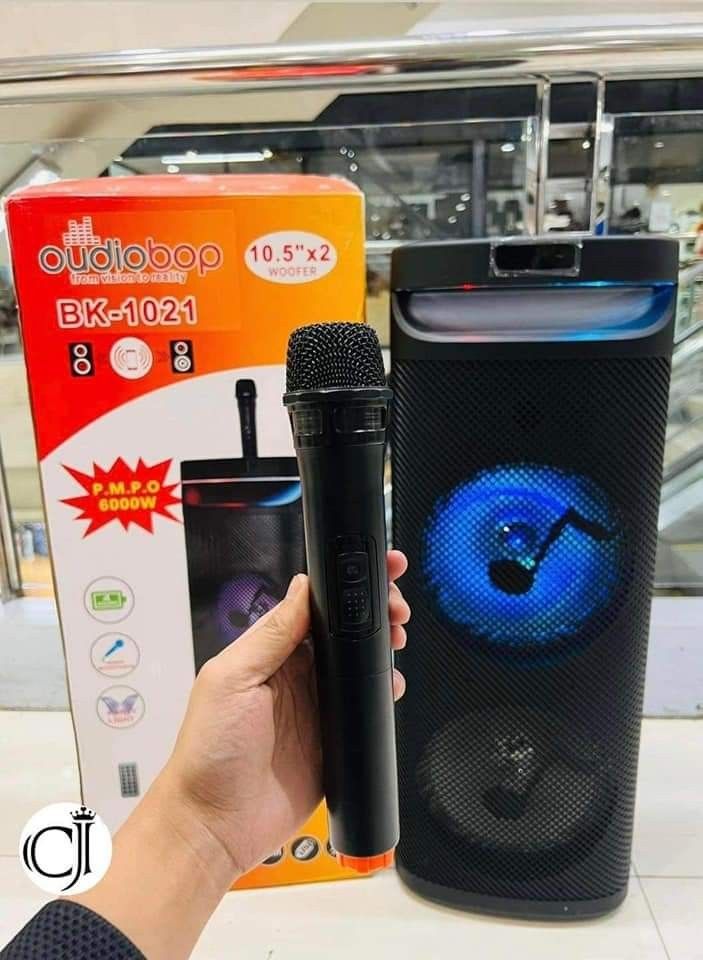 AUDIOBOP BK1021 BLUETOOTH SPEAKER W/ WIRELESS MICROPHONE, Audio ...