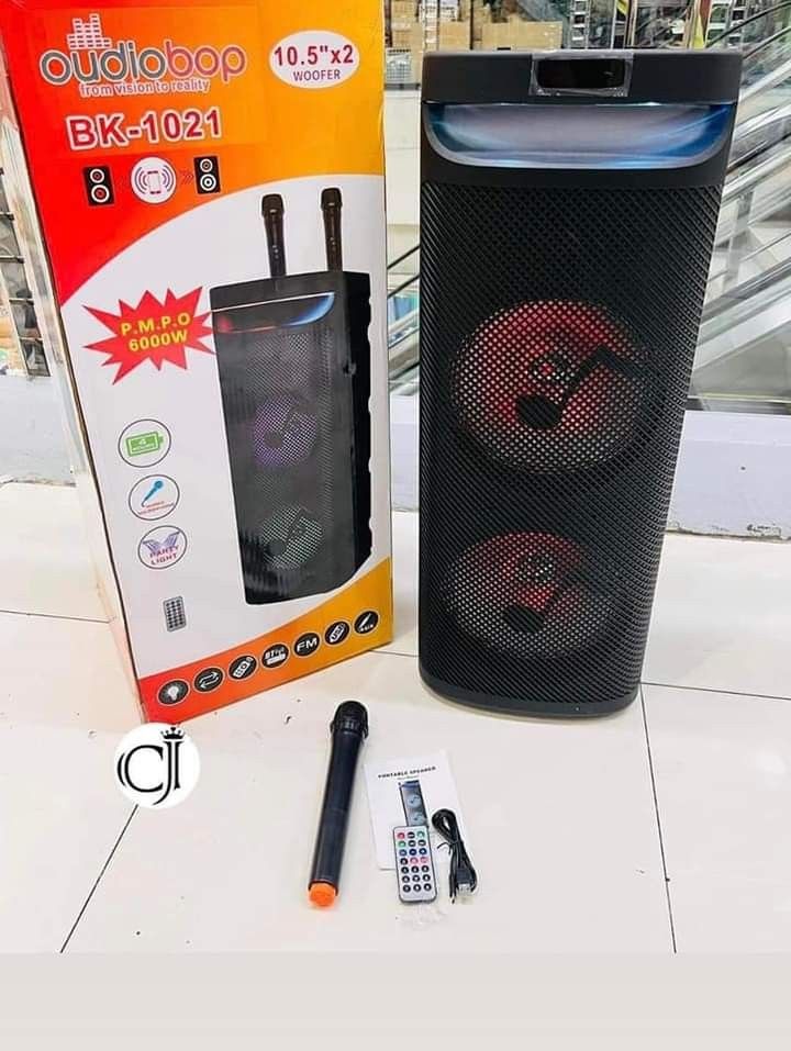 AUDIOBOP BK1021 BLUETOOTH SPEAKER W/ WIRELESS MICROPHONE, Audio ...