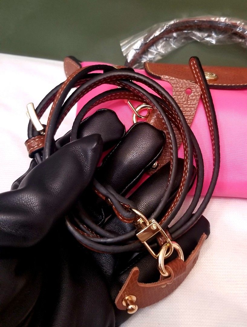 Authentic Longchamp Hot Pink Mini Le Pliage with detachable strap on ...