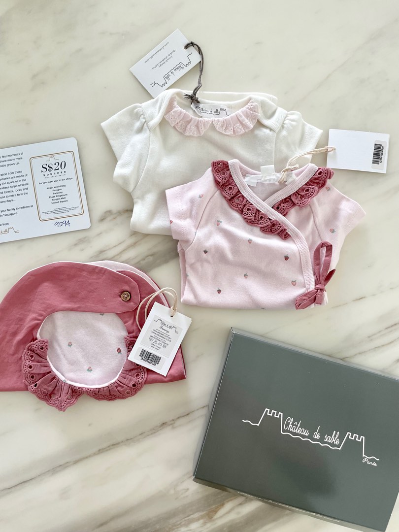 [New] Chateau de Sable Baby Girl Newborn Gift set , Babies & Kids ...