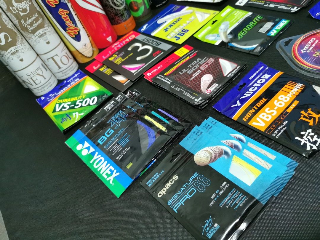 Badminton Stringing Yonex BG66 Ultimax Aerosonic Aerobite Li Ning ...