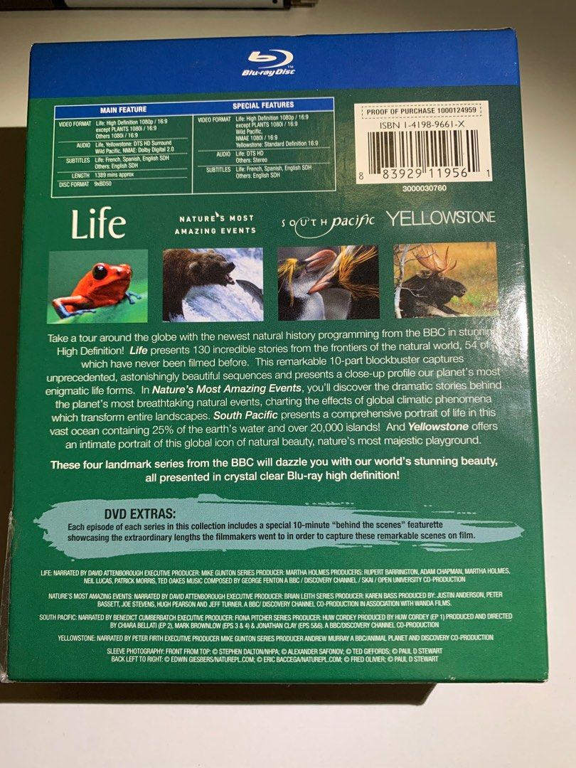 BBC Earth blu ray full set, TV & Home Appliances, TV & Entertainment ...