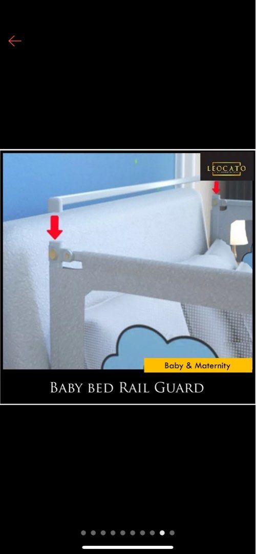 Bed guard / bed railing anti baby fall, Babies & Kids, Baby Nursery ...