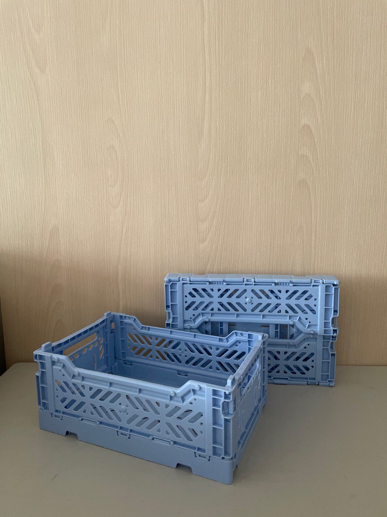 BN Genuine Aykasa Folding Minibox Colour Crate (Blue), Babies & Kids ...