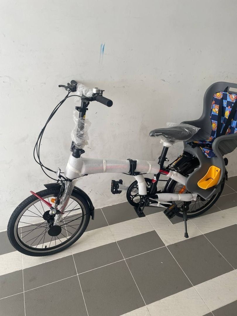 Brand New 20" Folding with Baby Child Seat! Foldable Bicycle 7 Speed ...