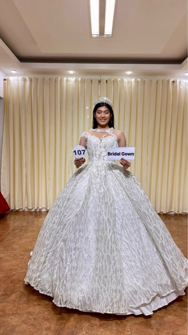 Bridal or reyna elena gown white gown, Women's Fashion, Dresses & Sets ...