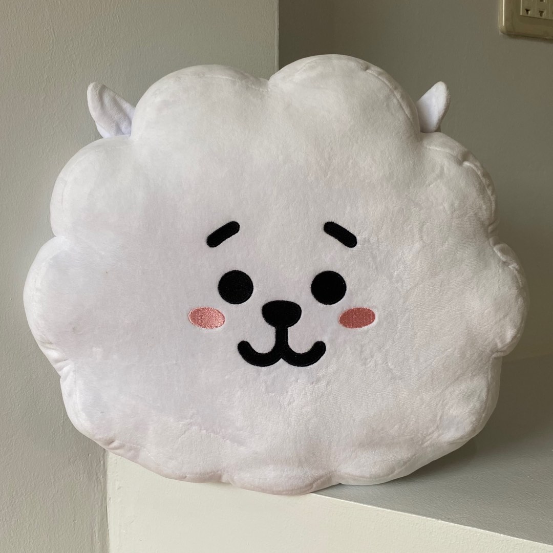 BT21 RJ Face Cushion Pillow Official BTS Line Friends Stufftoy Plush on ...
