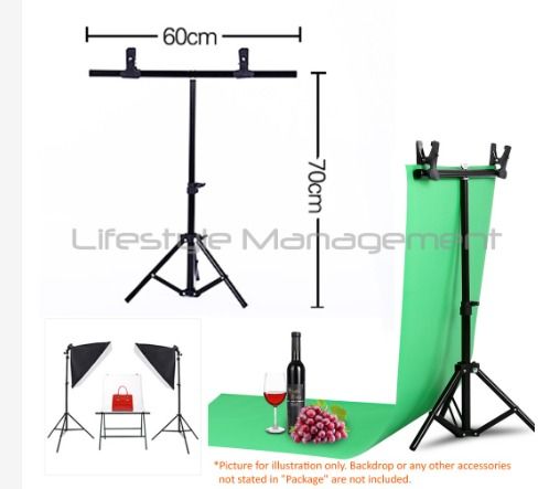 Camera Photography Background Studio Stand/Frame Kit for PVC Backdrop ...