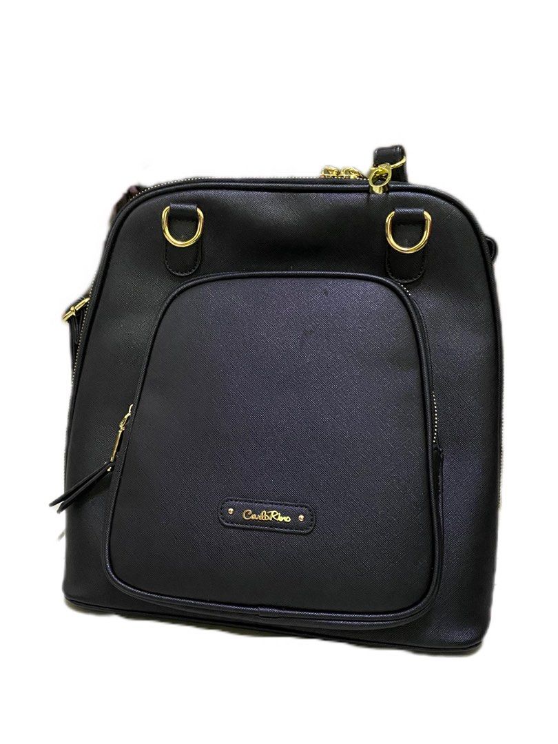 CARLO RINO Classic Basic Backpack, Women's Fashion, Bags & Wallets ...