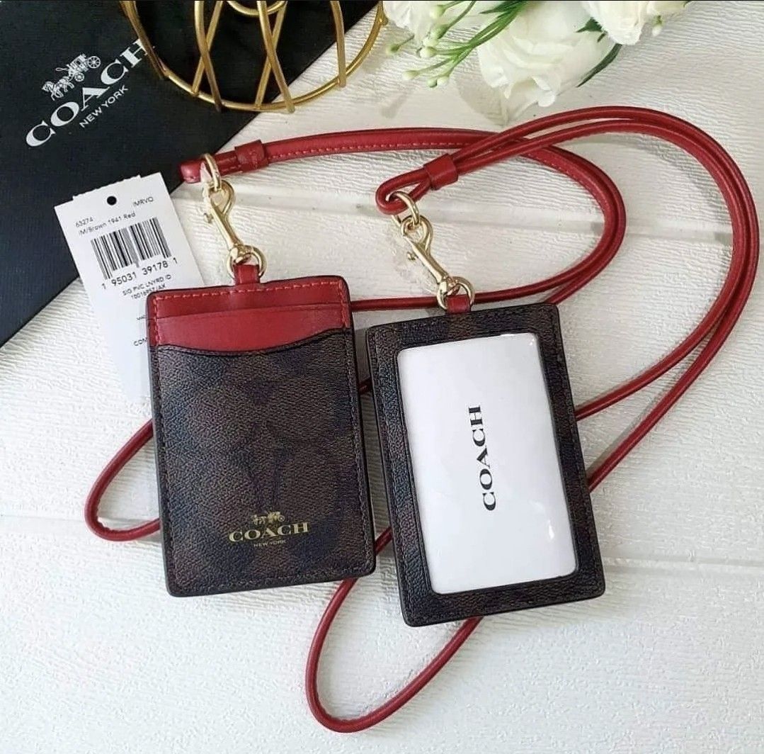 Coach ID Lanyard in Signature Canvas on Carousell