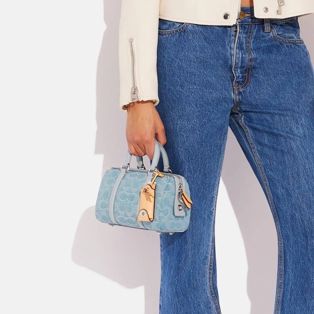 Coach Ruby Satchel in Signature Denim, Barang Mewah, Tas & Dompet di ...
