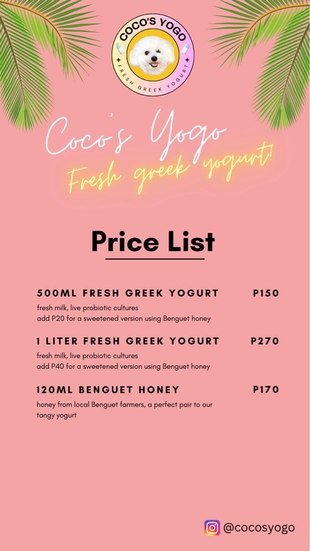Coco’s Yogo Fresh Greek Yogurt Available Daily, Food & Drinks, Local ...
