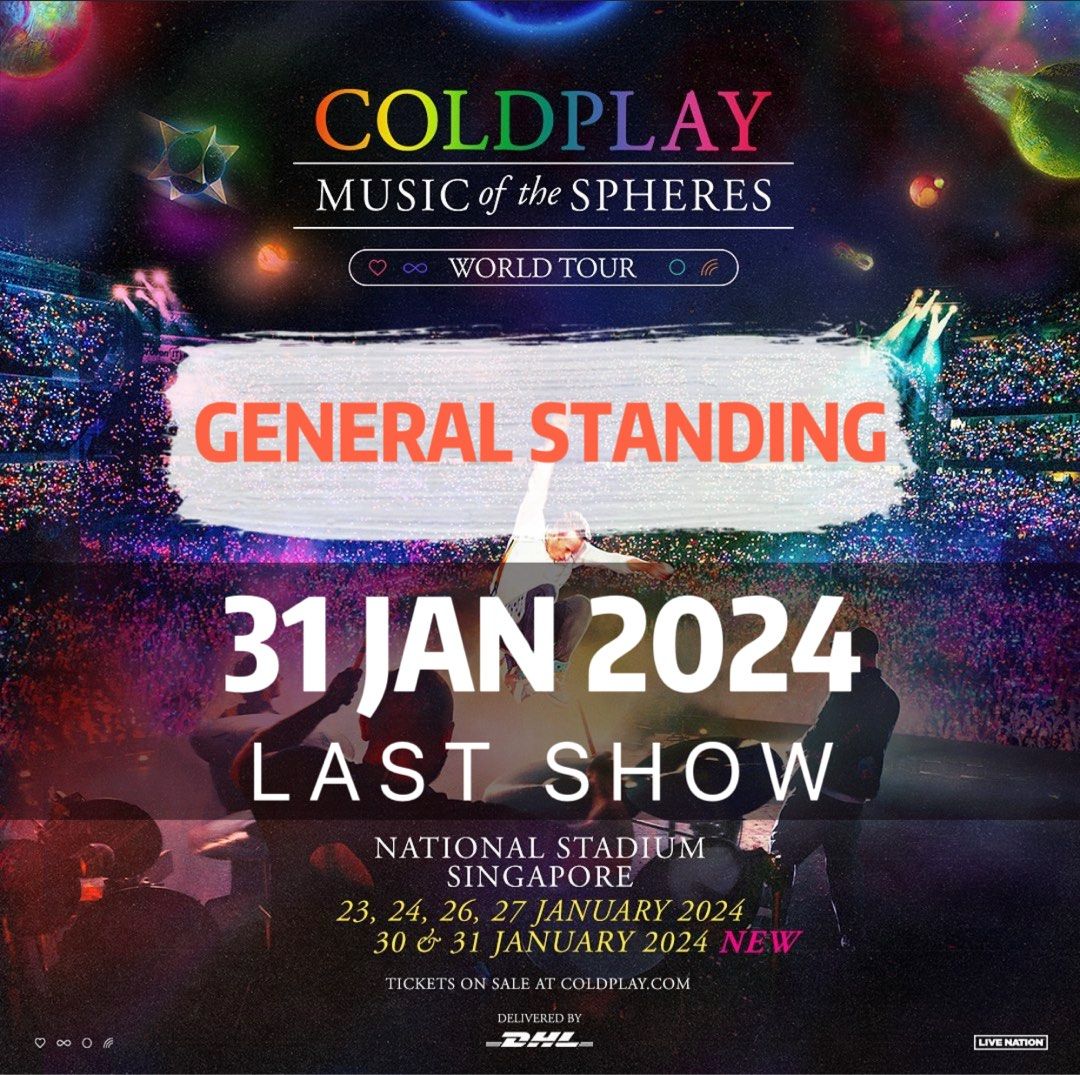 Coldplay Singapore 2024 General Standing, Tickets & Vouchers, Event ...