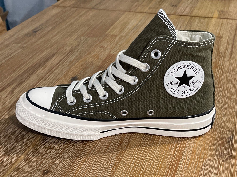 Converse 1970s High-Top Army Green Canvas (Size:EU 37), Luxury ...
