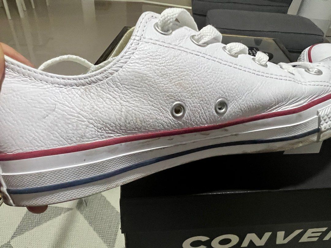 Converse white All Stars (leather), Men's Fashion, Footwear, Sneakers ...