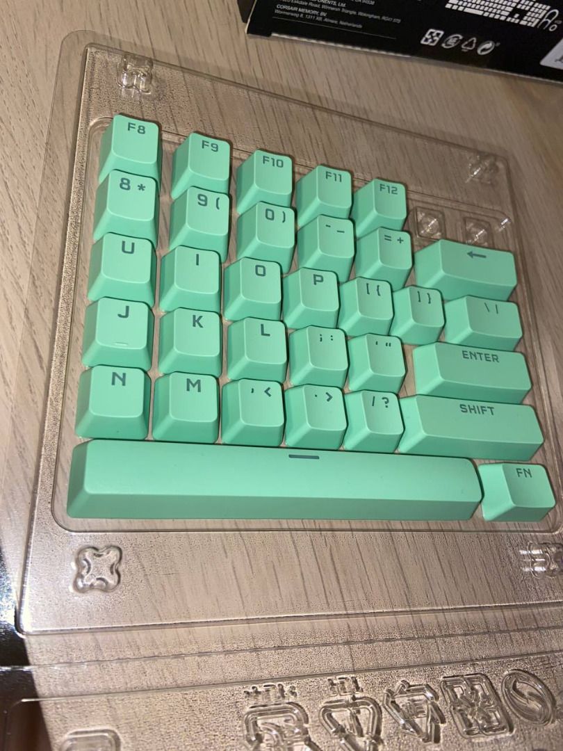 Corsair Double-Shot Pro Keycaps (Mint Green) on Carousell