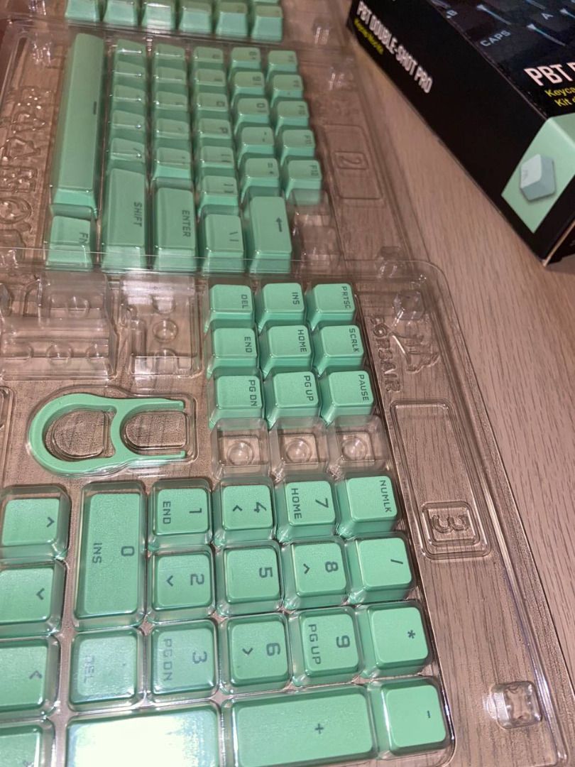 Corsair Double-Shot Pro Keycaps (Mint Green) on Carousell