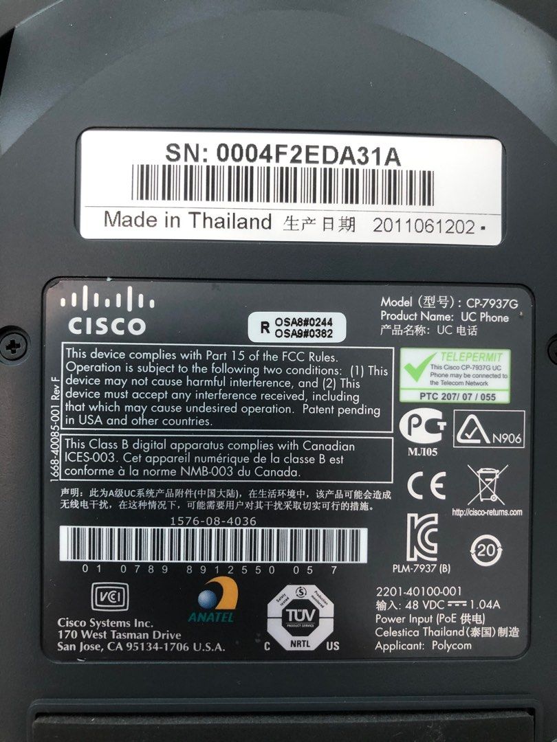 CP-7937G Cisco ip conference station, Audio, Other Audio Equipment on ...
