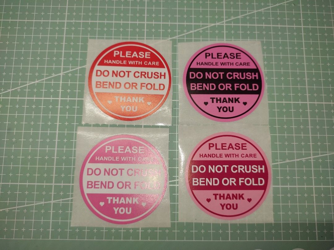 Cute circle fragile sticker, Hobbies & Toys, Stationery & Craft, Craft ...
