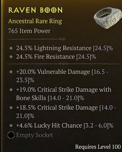 D4 Necro Ring Diablo IV, Video Gaming, Gaming Accessories, In-Game ...