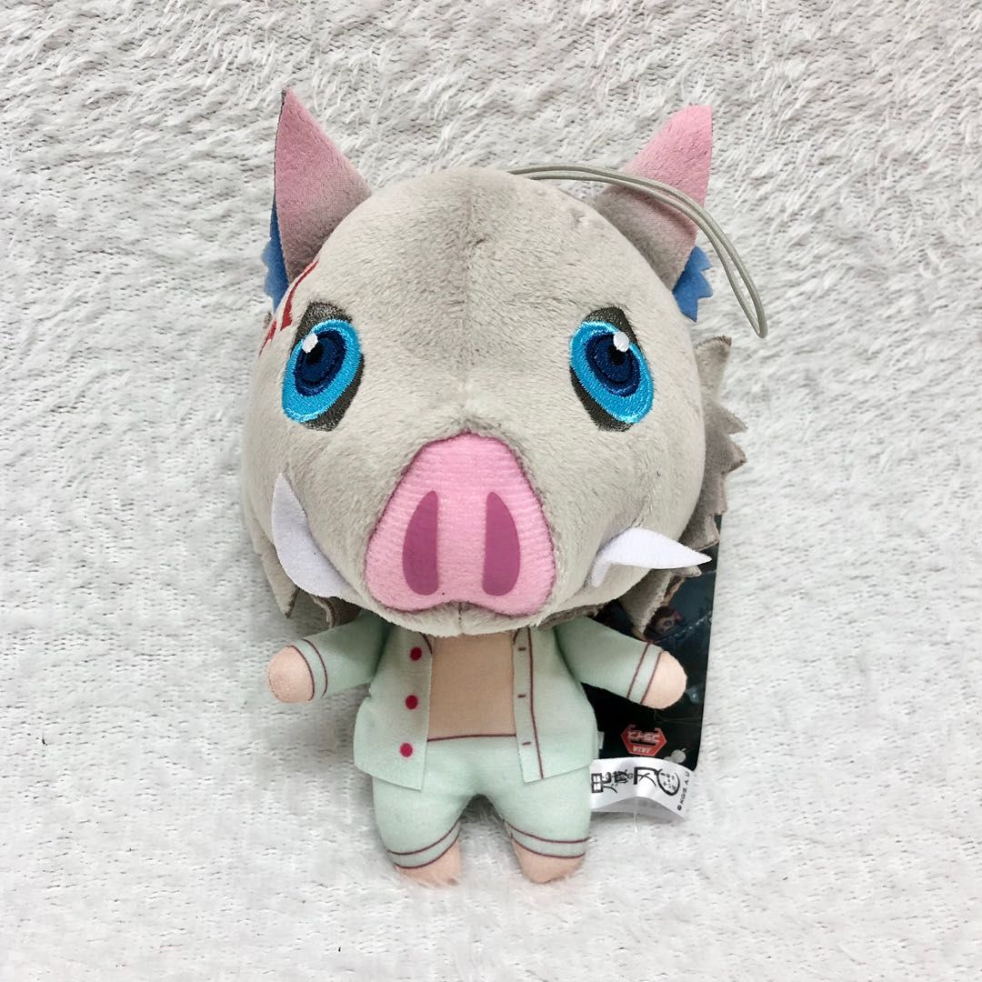 Demon Slayer Kimetsu no Yaiba Angry Inosuke Hashibira Charm Plush Anime ...
