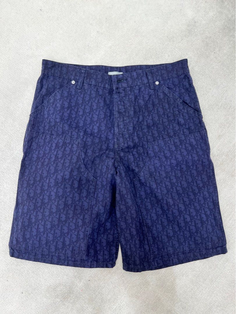 Dior Monogram Jeans Shorts, Men's Fashion, Bottoms, Shorts on Carousell